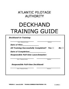 Deckhand Training Guide (2019) | Atlantic Pilotage Authority