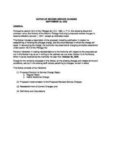 NOTICE OF REVISED SERVICE CHARGES | Atlantic Pilotage Authority