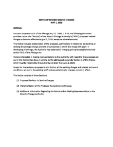 NOTICE OF REVISED SERVICE CHARGES | Atlantic Pilotage Authority